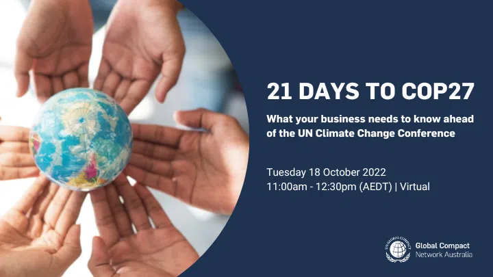 21 Days to COP27 - UN Global Compact Network Australia