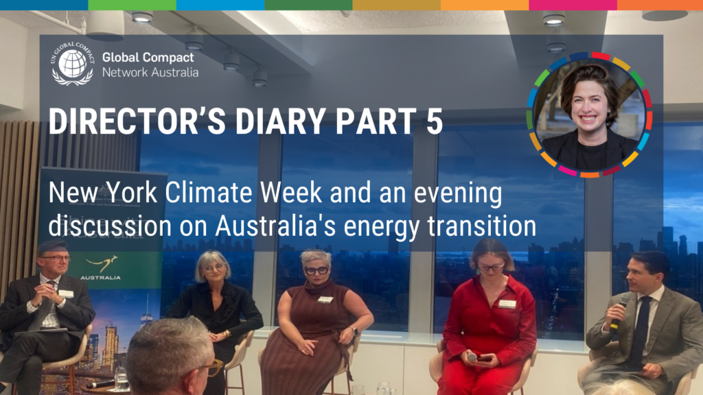 Director's Diary part 5: New York Climate Week and an evening ...