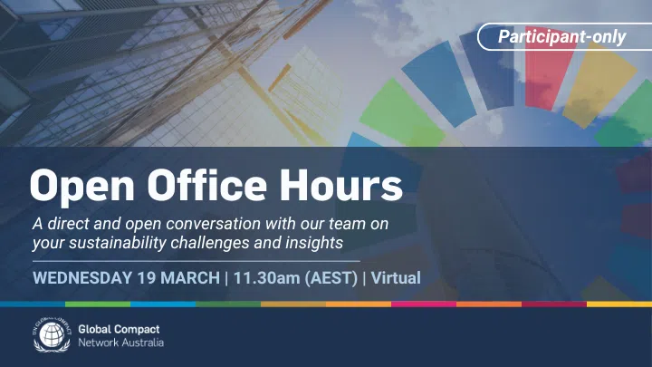 Open Office Hours - March - UN Global Compact Network Australia